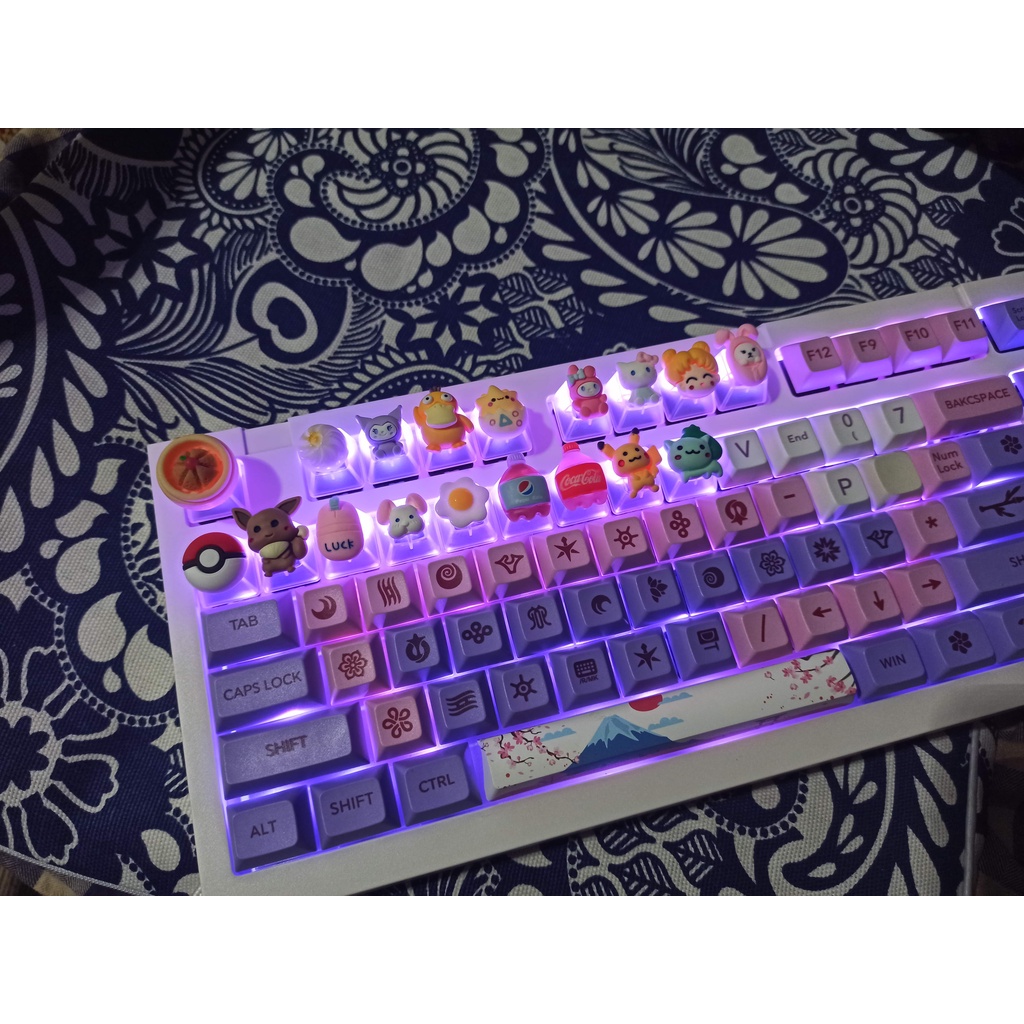 Pokemon Keycap PSYDUCK Keycap màu hồng dễ thương Handmade Tùy chỉnh ánh ...