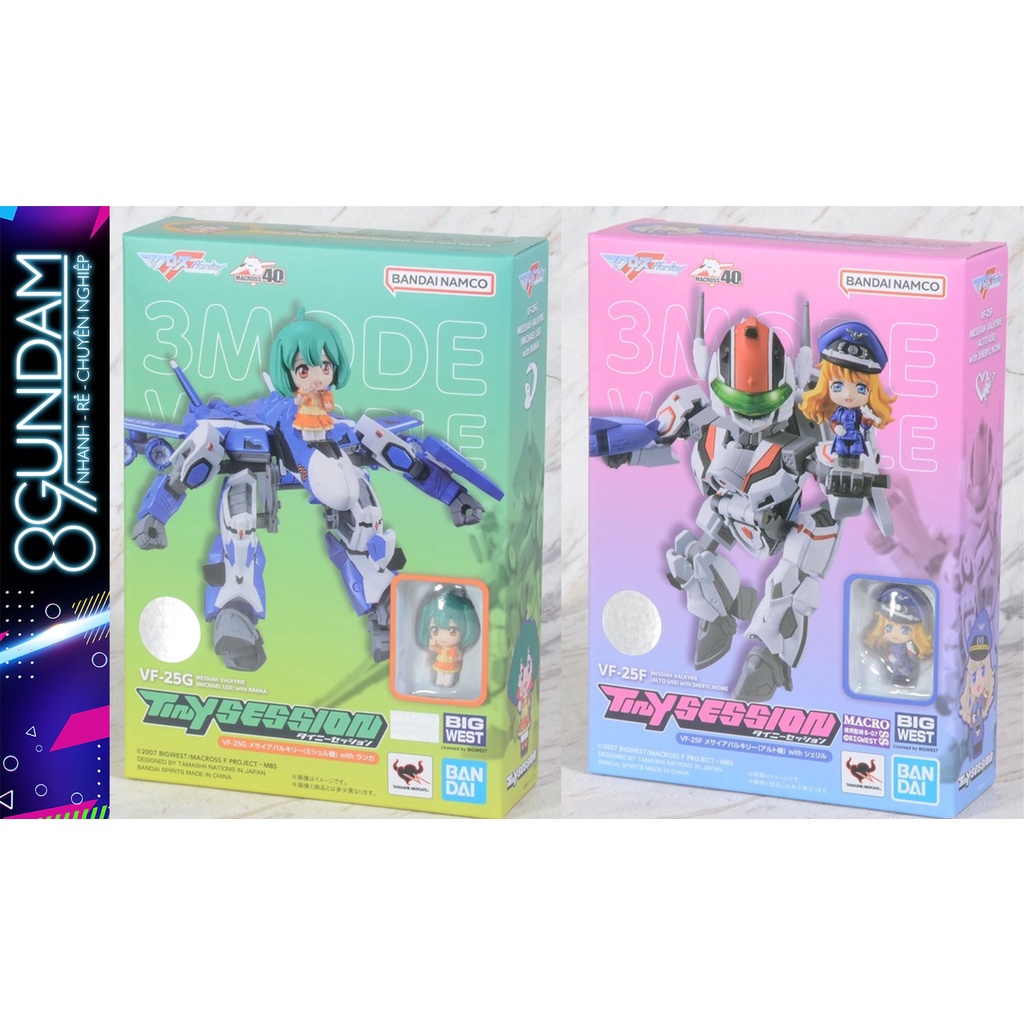 Mô Hình Ráp Sẵn Macross Tiny Session VF-25G VF-25F Messiah Valkyrie (Michael / Alto Custom) with ...