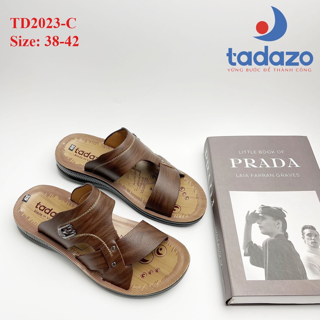 Dép da nam tadazo TD2023 kiểu dép lê | Shopee Việt Nam