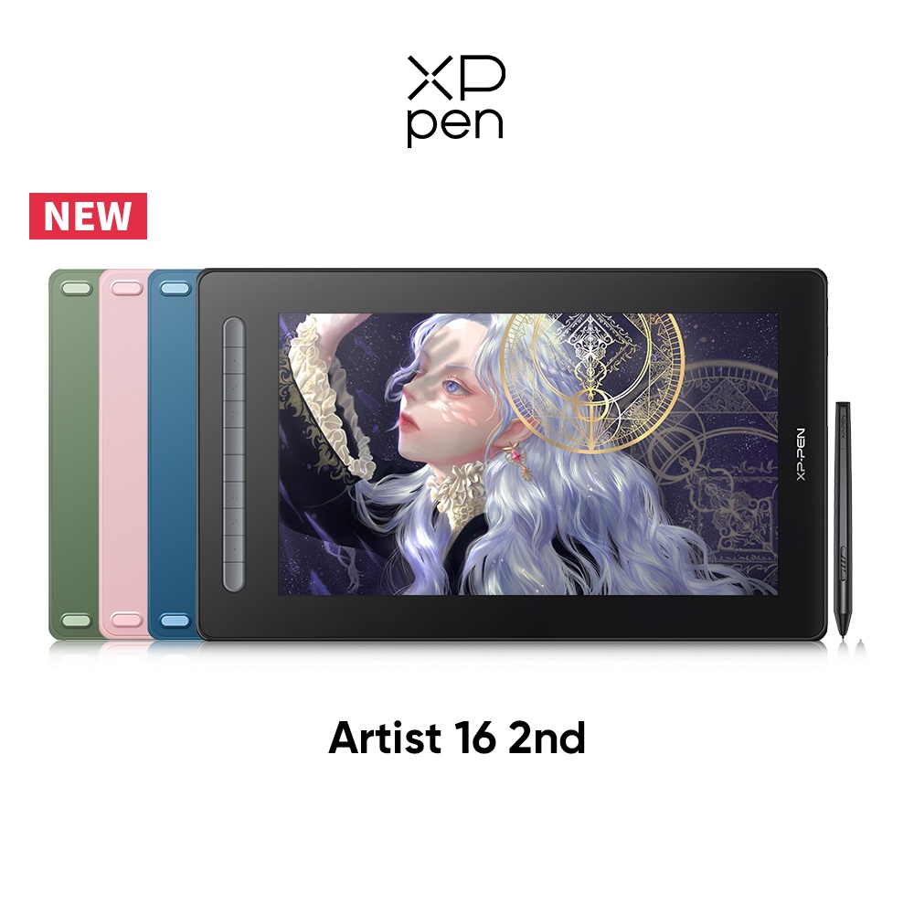 Máy tính bảng vẽ XPPen Artist 16 thế hệ thứ 2, màn hình 127% SRGB, kèm bút X3 Elite | Shopee ...