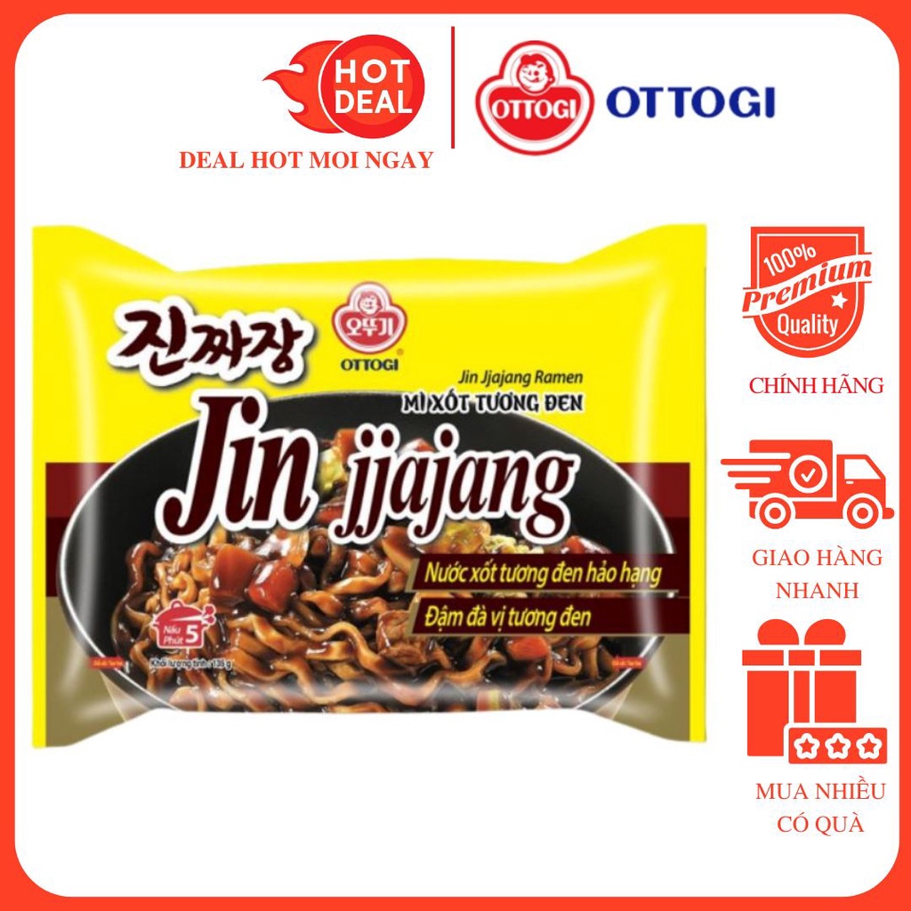 Mì Xốt Tương Đen Jin Jiajang Ramen Ottogi Gói 135G - Mì Ăn Liền Hàn ...