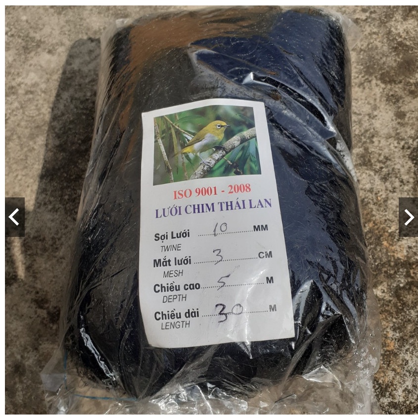 Lưới Bẫy Chim KHUYÊN, Chim Ri, Sắc Ô, Mắt 3 Phân Cao 5m 4 Dây 3 Túi ...