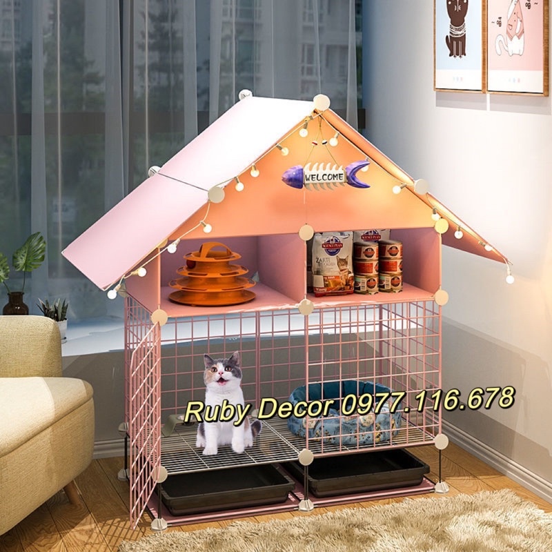 [COMBO] CHUỒNG QUÂY CHÓ MÈO ,LỒNG NUÔI THÚ CƯNG ĐA NĂNG - Ruby Decor | Shopee Việt Nam