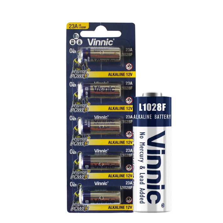 5 Viên Pin Xịn 12V 23A VINNIC 23A L1028F Dùng Cho Remote điều khiển từ ...