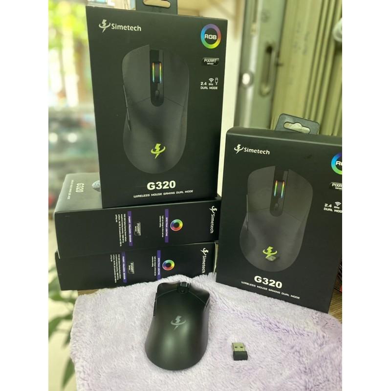 Chuột Mouse ko dây SIMETECH G320 Led RGB Black Wireless (Pin sạc, Công ...