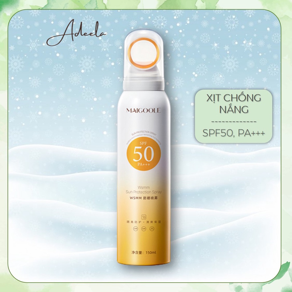 Xịt chống nắng toàn thân, kem chống nắng dạng xịt Maigoole SPF50PA ...