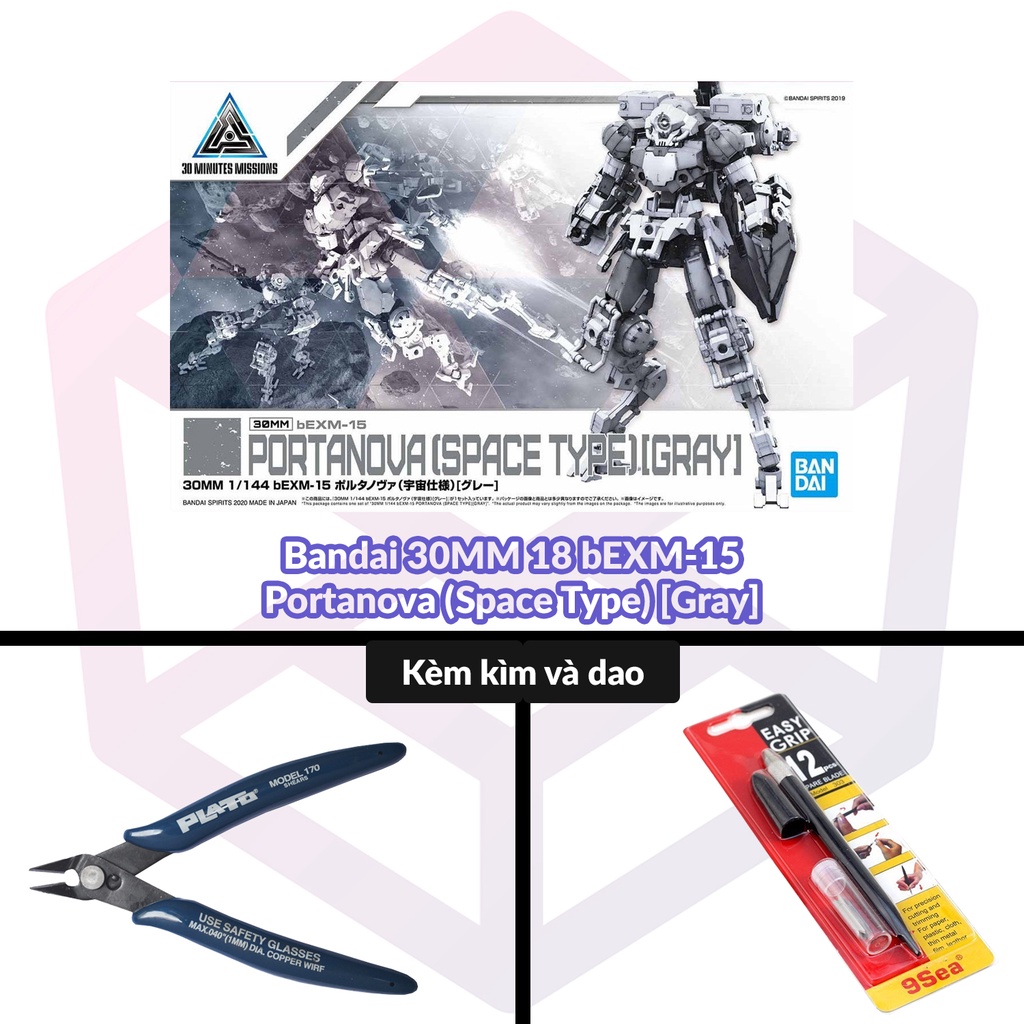 Mô hình Bandai 30MM 18 bEXM-15 Portanova (Space Type) [Gray] 1/144 ...