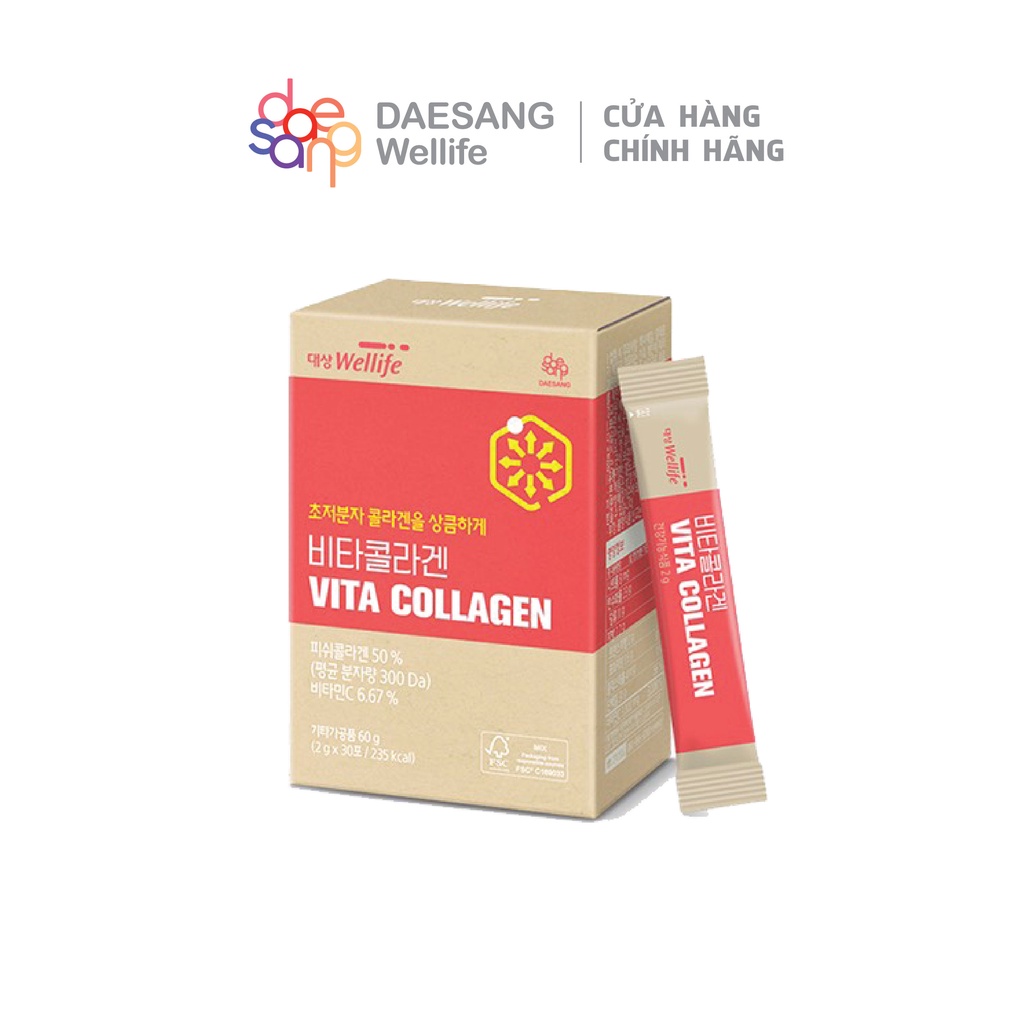 Bột bổ sung Collagen Daesang Wellife Make me Vita Collagen 30 gói ...