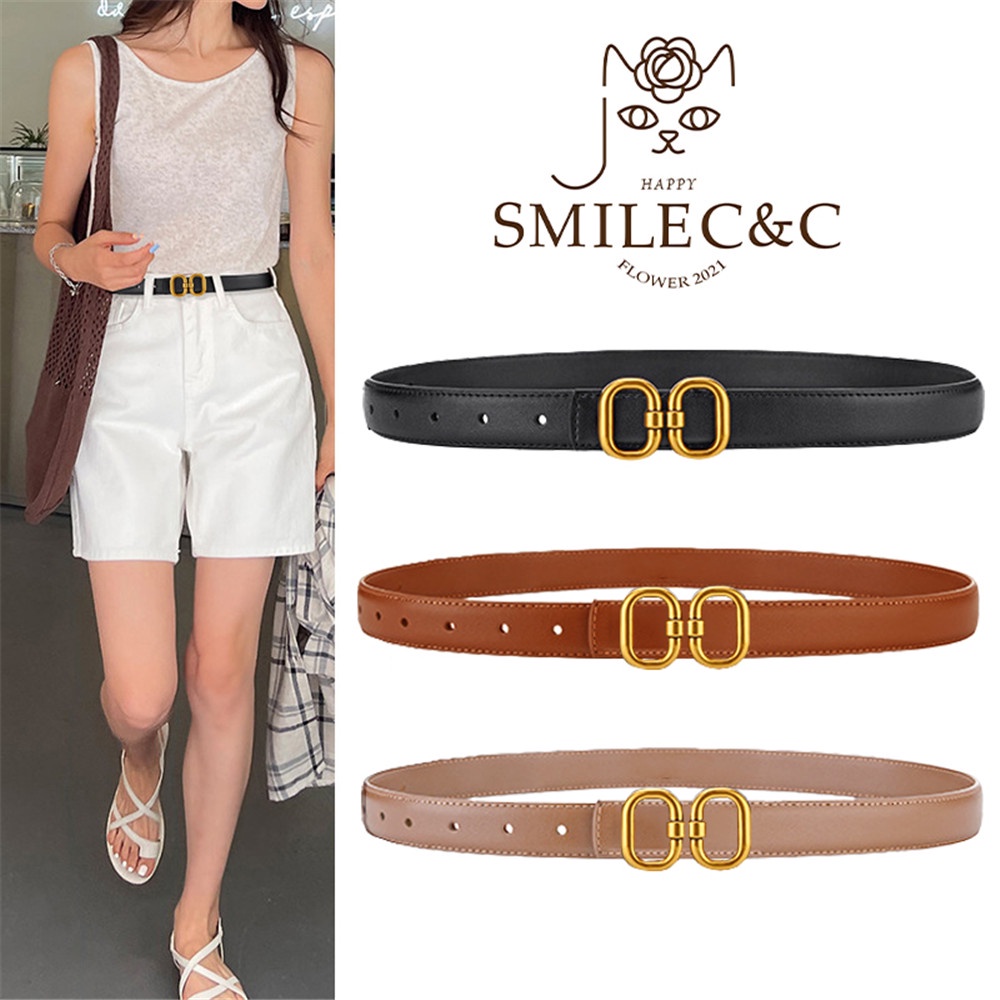 SmileFairyCC【COD & Hàng Có Sẵn】Quần Jean Nữ Cao Cấp Thắt Lưng Da Mềm Đa ...