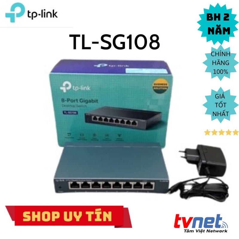 Switch TP-Link 8 Port Gigabit SG108 10/100/1000Mbps | Shopee Việt Nam