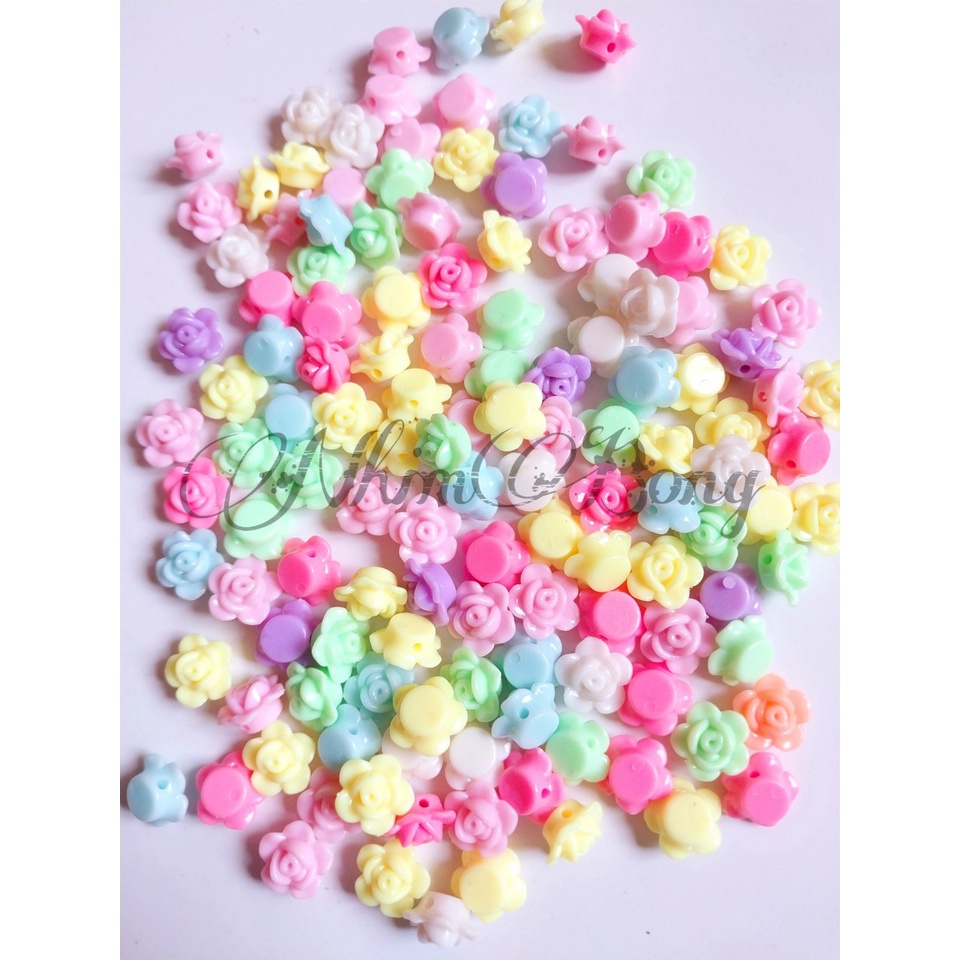 Charm hoa hồng nhựa 1cm | Shopee Việt Nam