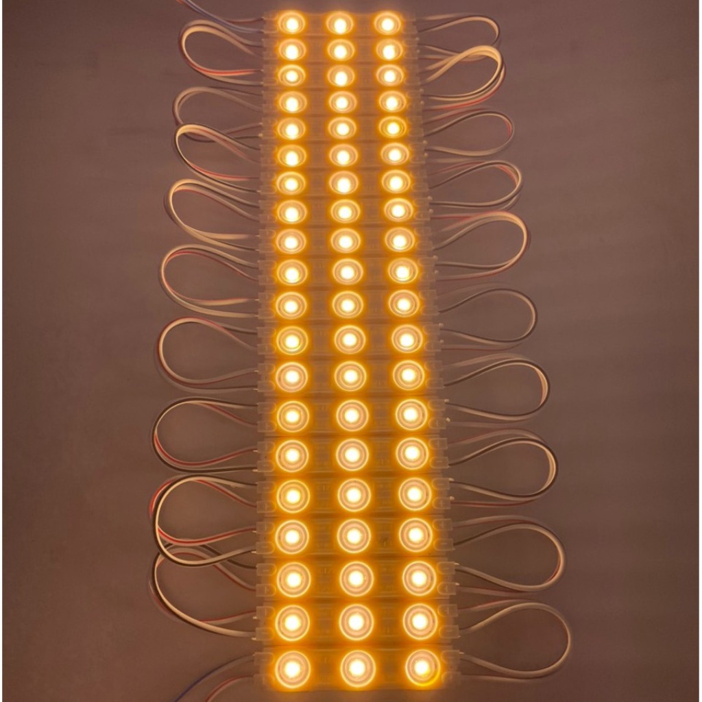 Đèn led dán 3 mắt 12V chống nước (vỉ 20 thanh) , led hắt 3 mắt,có keo dán sẵn 3M, dùng trang trí ...