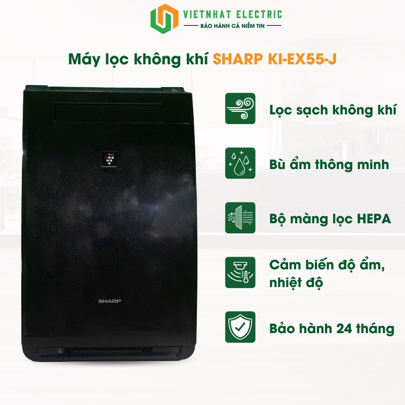 Máy lọc không khí, Bù ẩm cao cấp SHARP KI-EX55-J Công suất 65W | Shopee Việt Nam