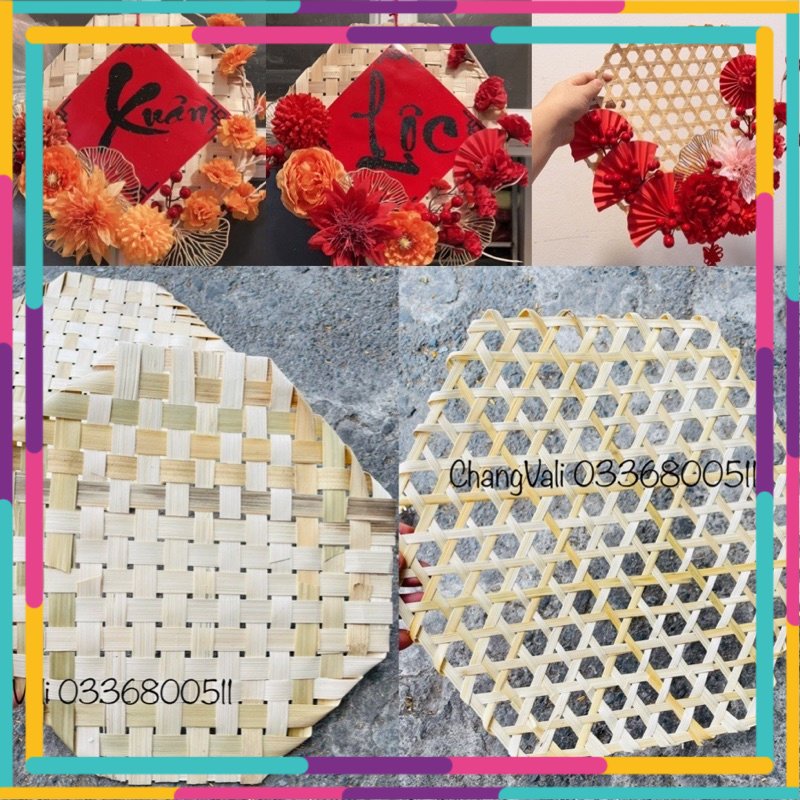 Vỉ tre,phên tre hình lục giác,trang trí tết,decor - HN3 | Shopee Việt Nam