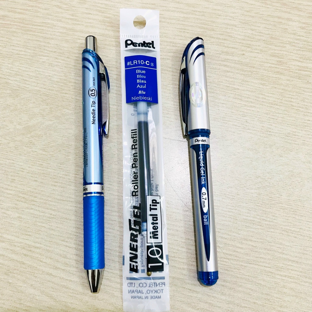 Bút ký Pentel energel Liquid Gel Ink nét 0.5/ 0.7/ 1.0mm mực xanh/ đỏ ...