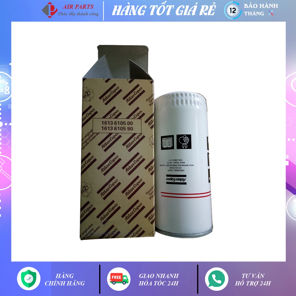 Lọc dầu (Oil Filter) Atlas Copco 1613610500 | Shopee Việt Nam