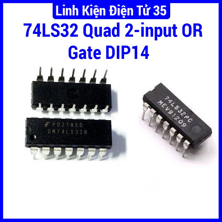IC chức năng 74LS32 Quad 2-input OR Gate chân cắm DIP14 | Shopee Việt Nam