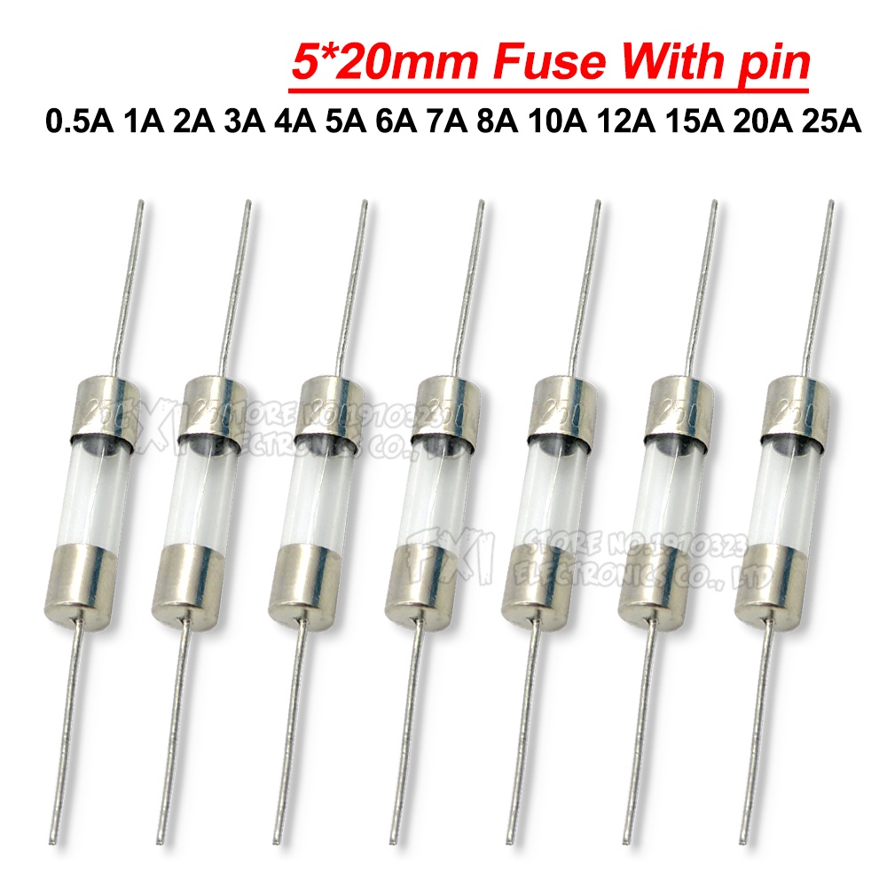 Set 10 Cầu Chì 5 * 20mm 5X20MM 250V 0.5A 1A 2A 3A 4A 5A 6A 7A 8A 10A 12A 15A 20A 25A | Shopee ...