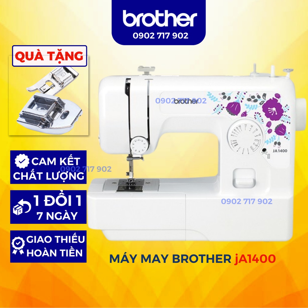 Máy May Brother JA1400 Hàng chính hãng, bảo hành 12 tháng - Tặng 2 chân ...