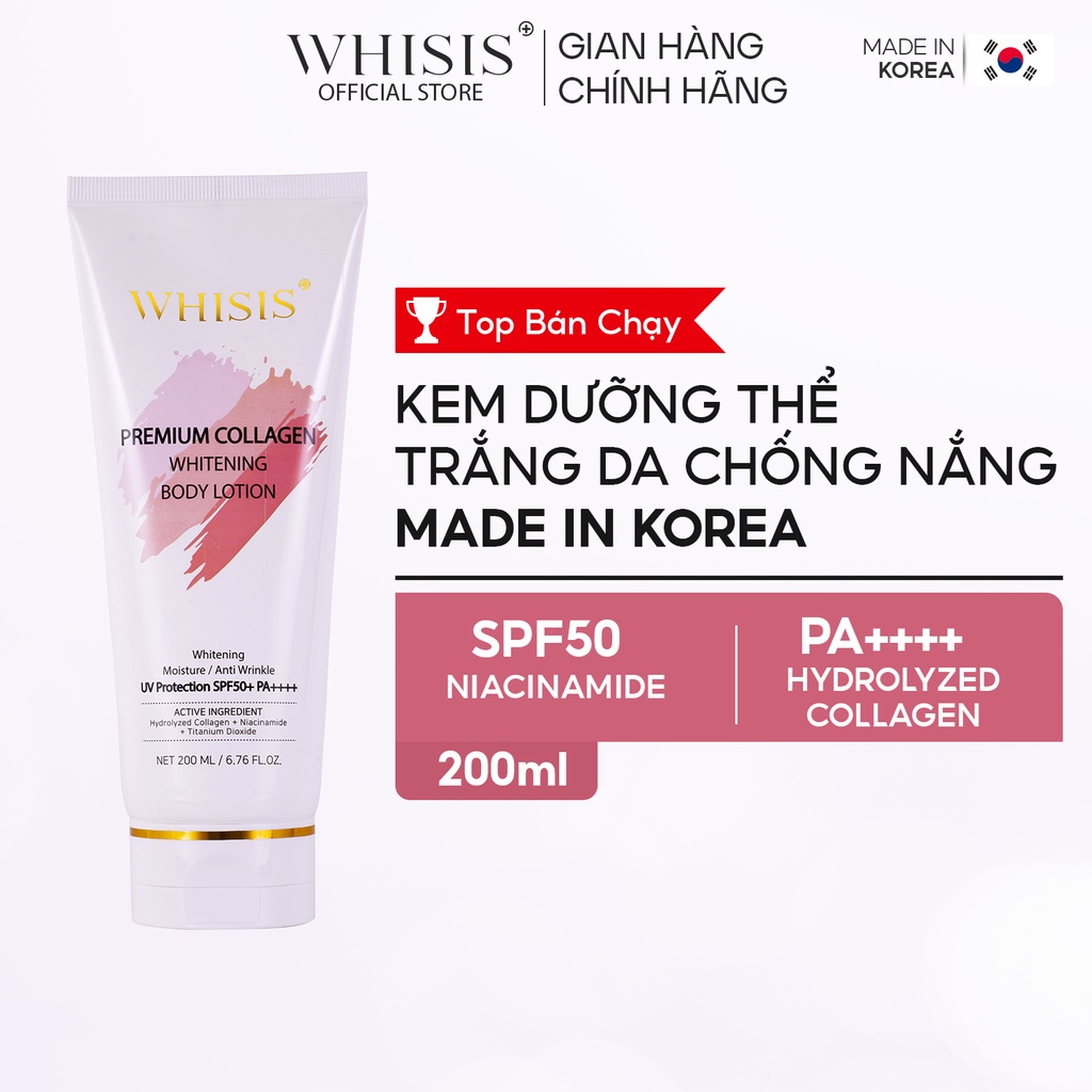 Kem Body Dưỡng Trắng Da Chống Nắng Nâng Tone Tức Thì WHISIS Premium ...
