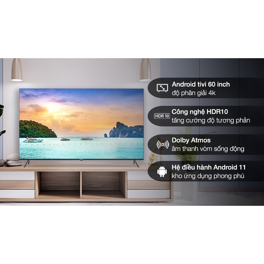 Tivi Sharp Android 4K 60 inch 4T-C60EK2X ( Thái Lan - BH 2 năm - mới ...