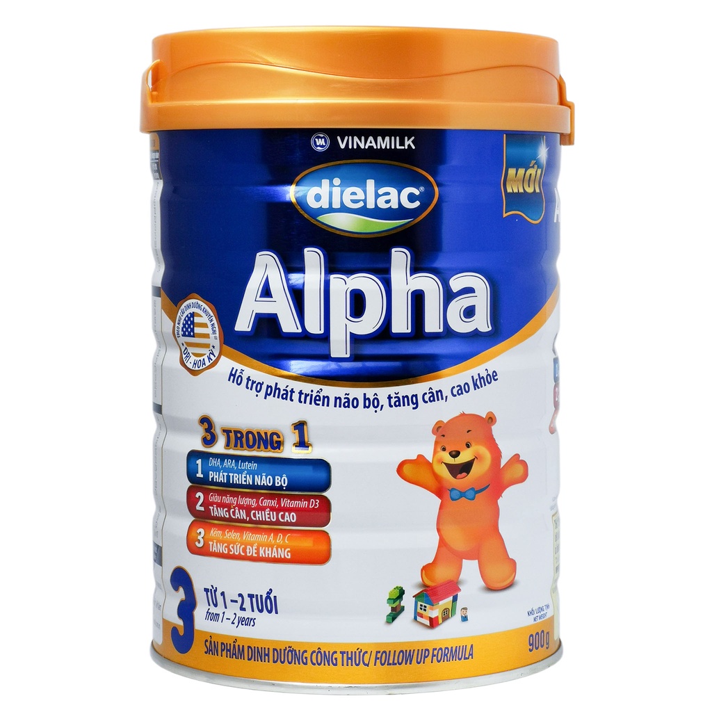 [CHÍNH HÃNG] Combo 3 Hộp Sữa Bột Vinamilk Dielac Alpha 3/4 - 900g | Shopee Việt Nam