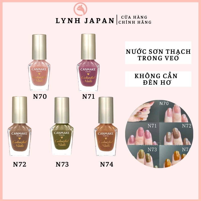 Sơn Móng Tay Canmake Màu Thạch N70 Đến N74 ( New 2022 ) Nhật Bản | Shopee Việt Nam