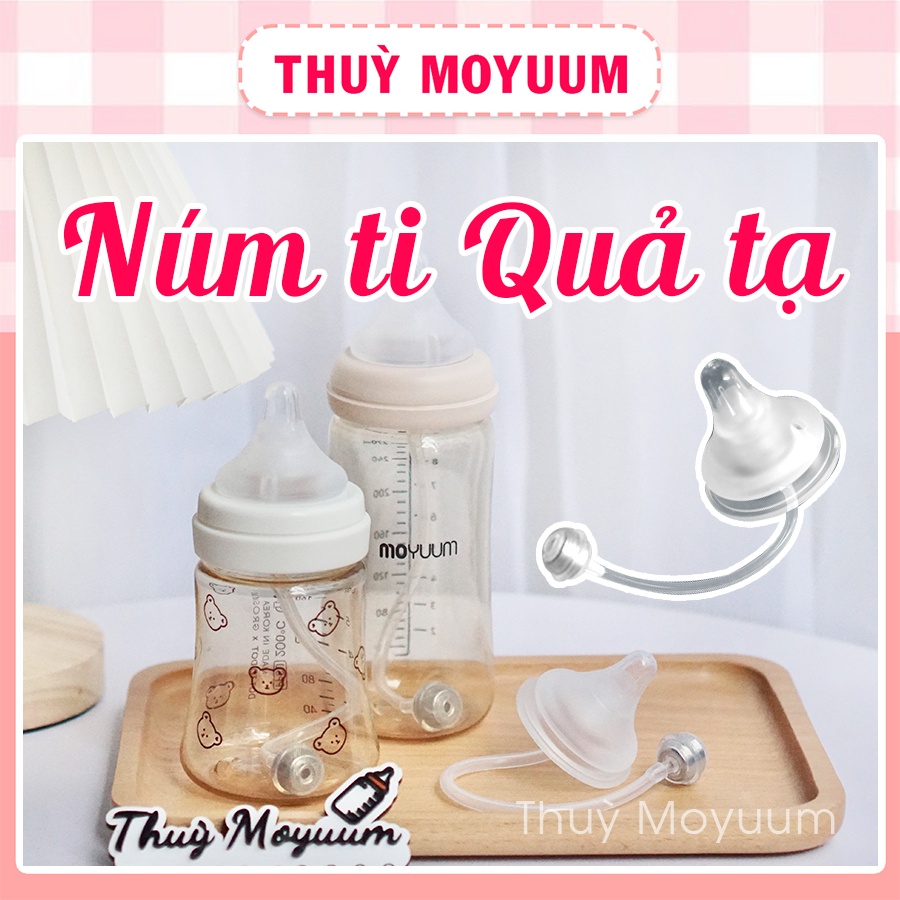 Núm ti quả tạ cổ rộng đường kính 5cm giúp bé bú mọi tư thế nội địa ...