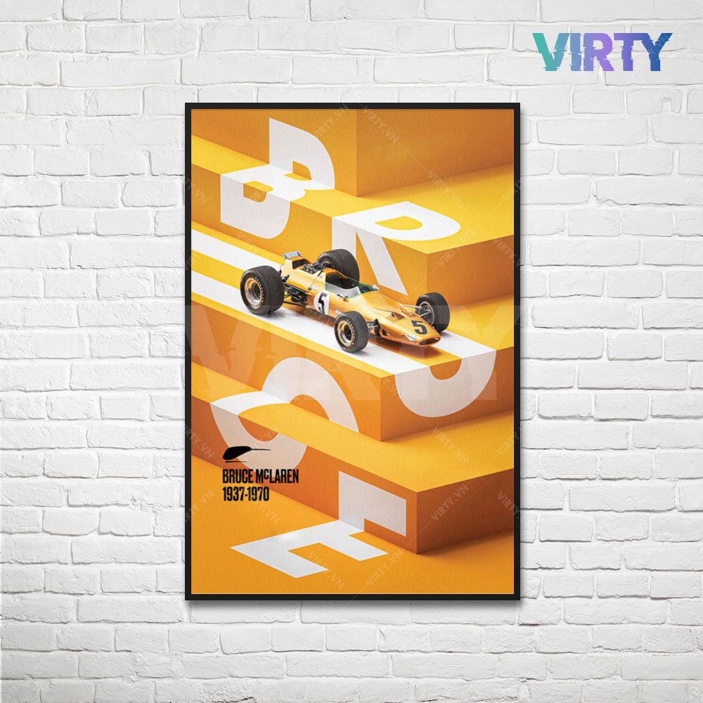 Tranh treo tường oto SUPER CAR XE ĐUA F1 kèm khung composite VIRTY Tranh Canvas decor phòng ngủ ...