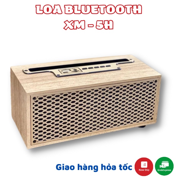 Loa Bluetooth XM-5H Loa Laptop Vỏ Gỗ Loa Decor Siêu Bass Pin 5h Có Jack ...