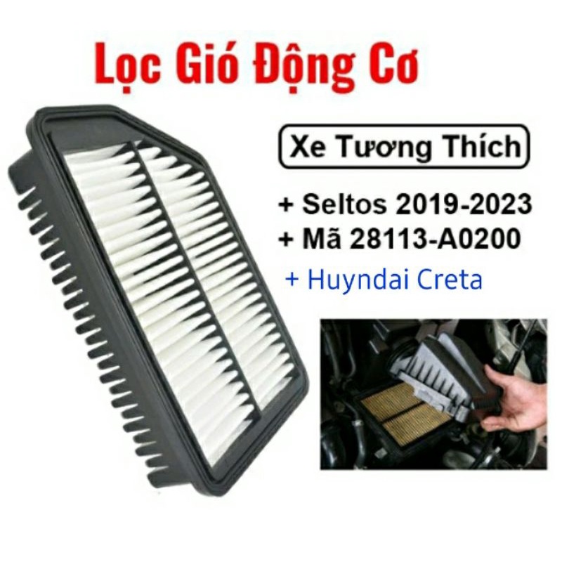 [HCM] Lọc động cơ ô tô 28113-A0200, Kia Seltos-Huyndai Creta 2020-2023 ...