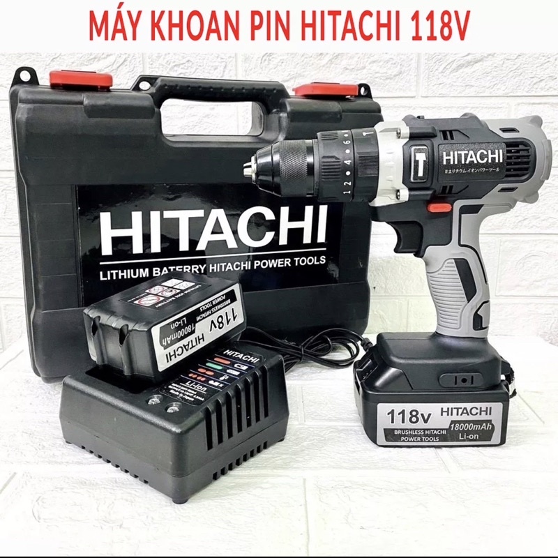 [Hoả Tốc HCM] Máy Khoan Pin Hitachi 3 Chức Năng Đầu 13mm Autolock Động ...