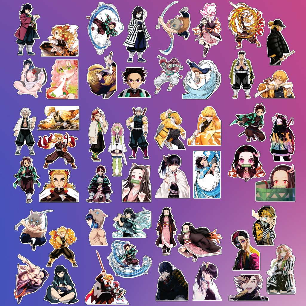 [Set 50 Cái] Sticker anime Kimetsu no Yaiba,sticker sát quỷ đoàn,nhãn ...