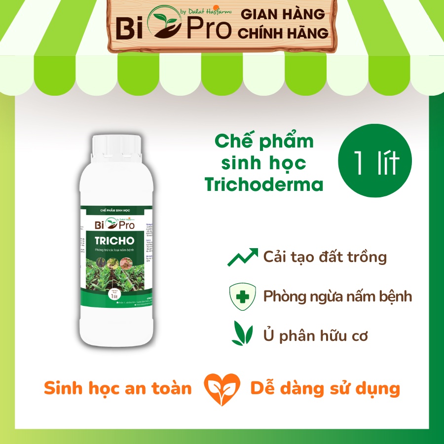 Chế phẩm sinh học nấm đối kháng Trichoderma 1 lít phòng ngừa nấm bệnh ...