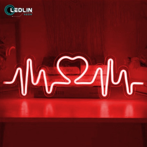 Đèn led neon nhịp tim Trang trí decor phòng ngủ Ledlin | Shopee Việt Nam