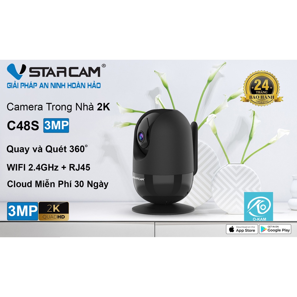 CAMERA IP WIFI STARCAM C48S 3MP ROBO CHÍNH HÃNG | Shopee Việt Nam