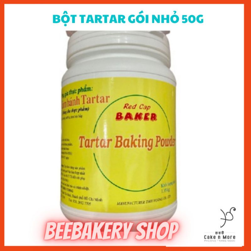 Bột làm bánh Tartar - Tartar Baking Powder hiệu Red cap Baker túi 50g ...