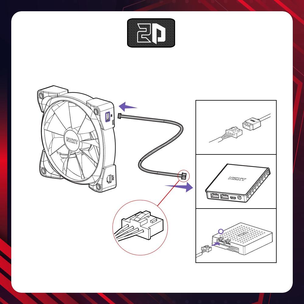 Dây in/out quạt NZXT AER 2 kết nối NZXT Fan Controller | Shopee Việt Nam