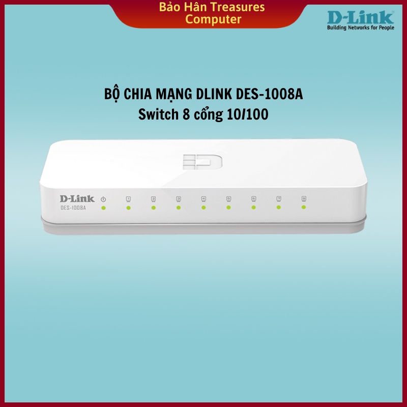 BỘ CHIA MẠNG DLINK DES-1008A Switch 8 cổng 10/100 - Hàng Chính Hãng ...