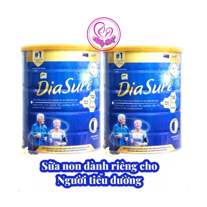 Combo 2 lon tiểu đường diasure bản mới 850g ổn định đường tốt cho xương ...