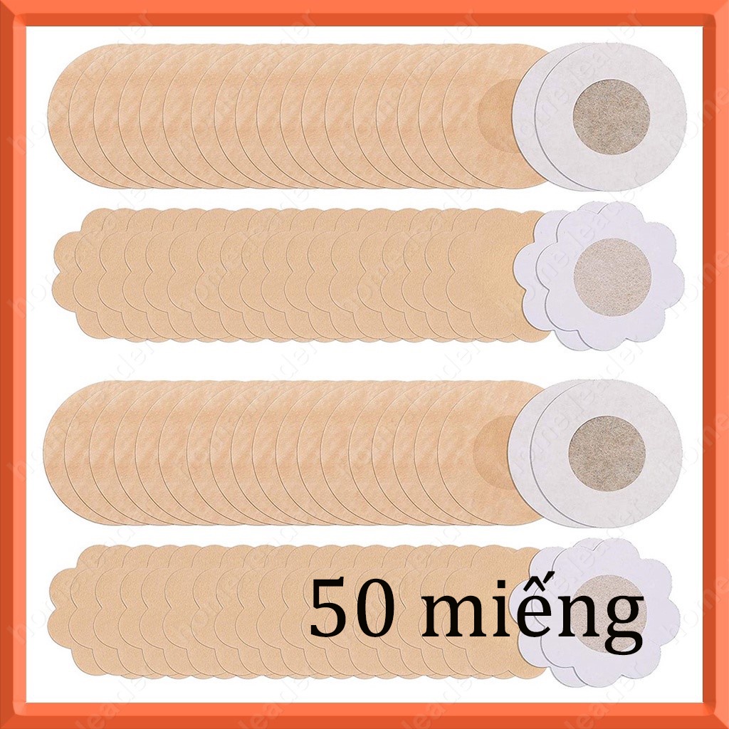 Bộ 50 Cô Gái Núm Vú Dán Vô Hình Ngực Núm Vú Băng Bao Nữ Dùng Một Lần Miếng Lót Áo Ngực Miếng Dán