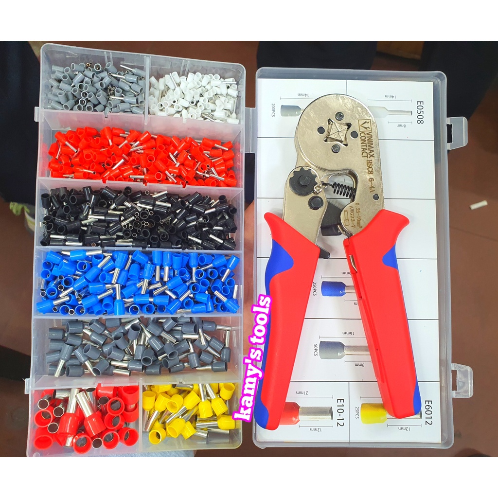 Kìm bấm cos vuông HSC8 6-4A Vnimax Contact pin tròn rỗng 0.25-10mm2 ...