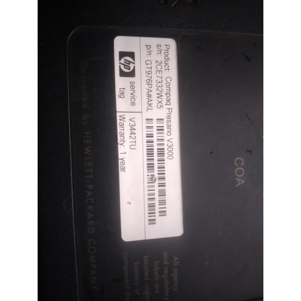 Main Laptop HP Compaq Presario V3000, quạt tản nhiệt nút nguồn cáp màn hình wecam wifi loa jack ...