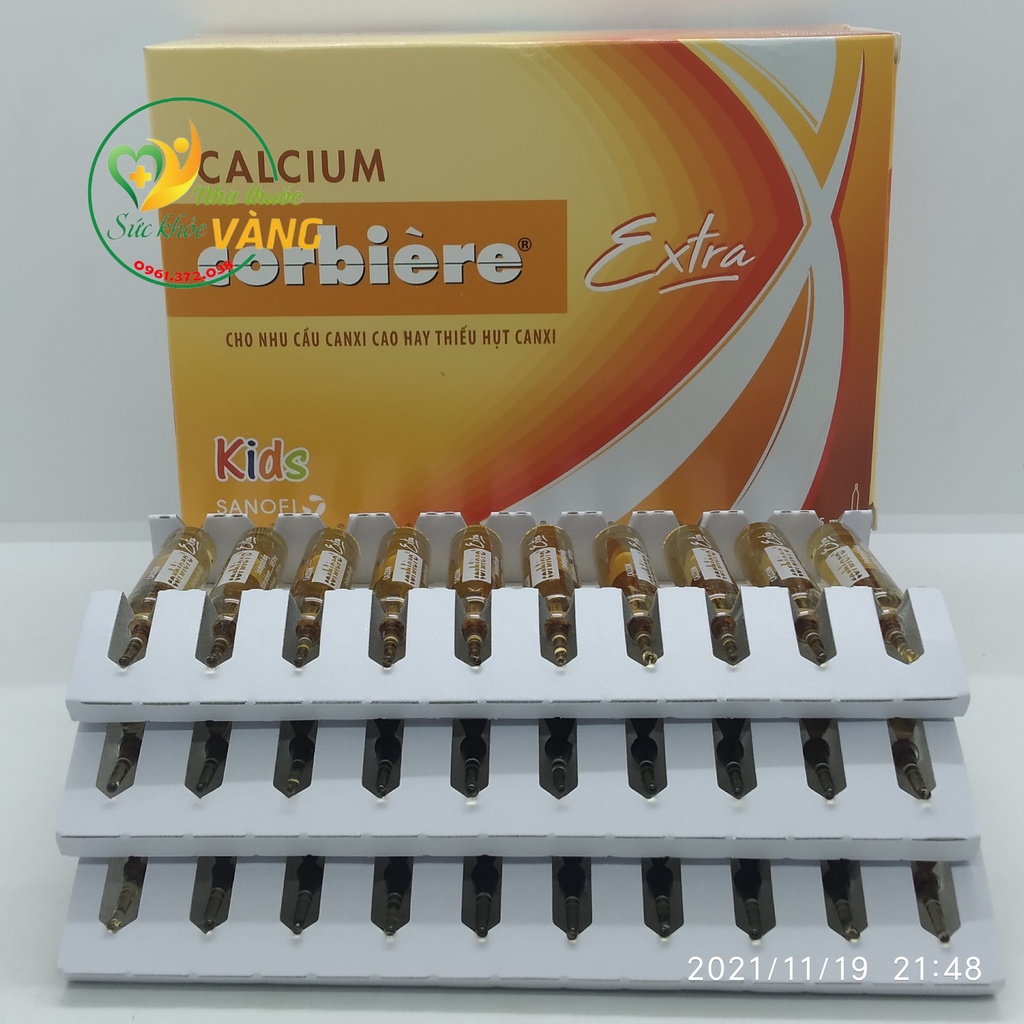 CALCIUM corbiere Extra Kids hộp 30 ống | Shopee Việt Nam