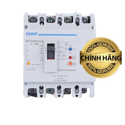 Át chống giật 3 pha CHINT 125A - Aptomat chống rò chống giật 4P 125A NM1LE | Shopee Việt Nam