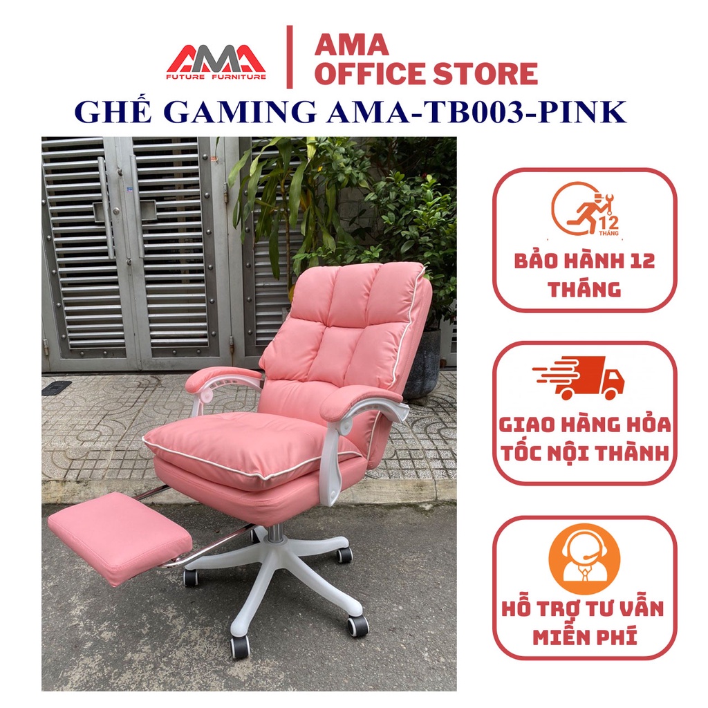 Ghế gaming siêu êm ái ngả lưng nằm với chân gác tiện lợi AMA-TB003-UH | Shopee Việt Nam