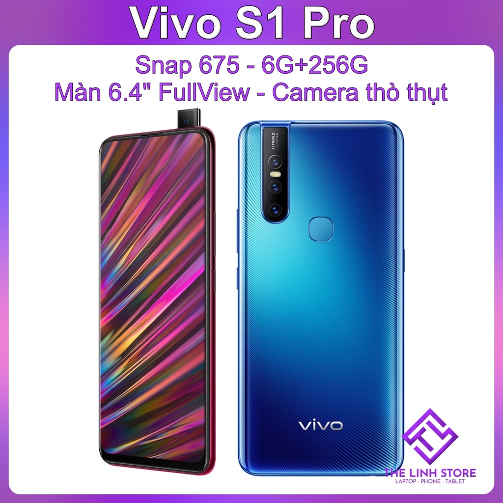 Điện thoại Vivo S1 Pro (Vivo V15 Pro) ram 6G 256G - Camera thò thụt ...