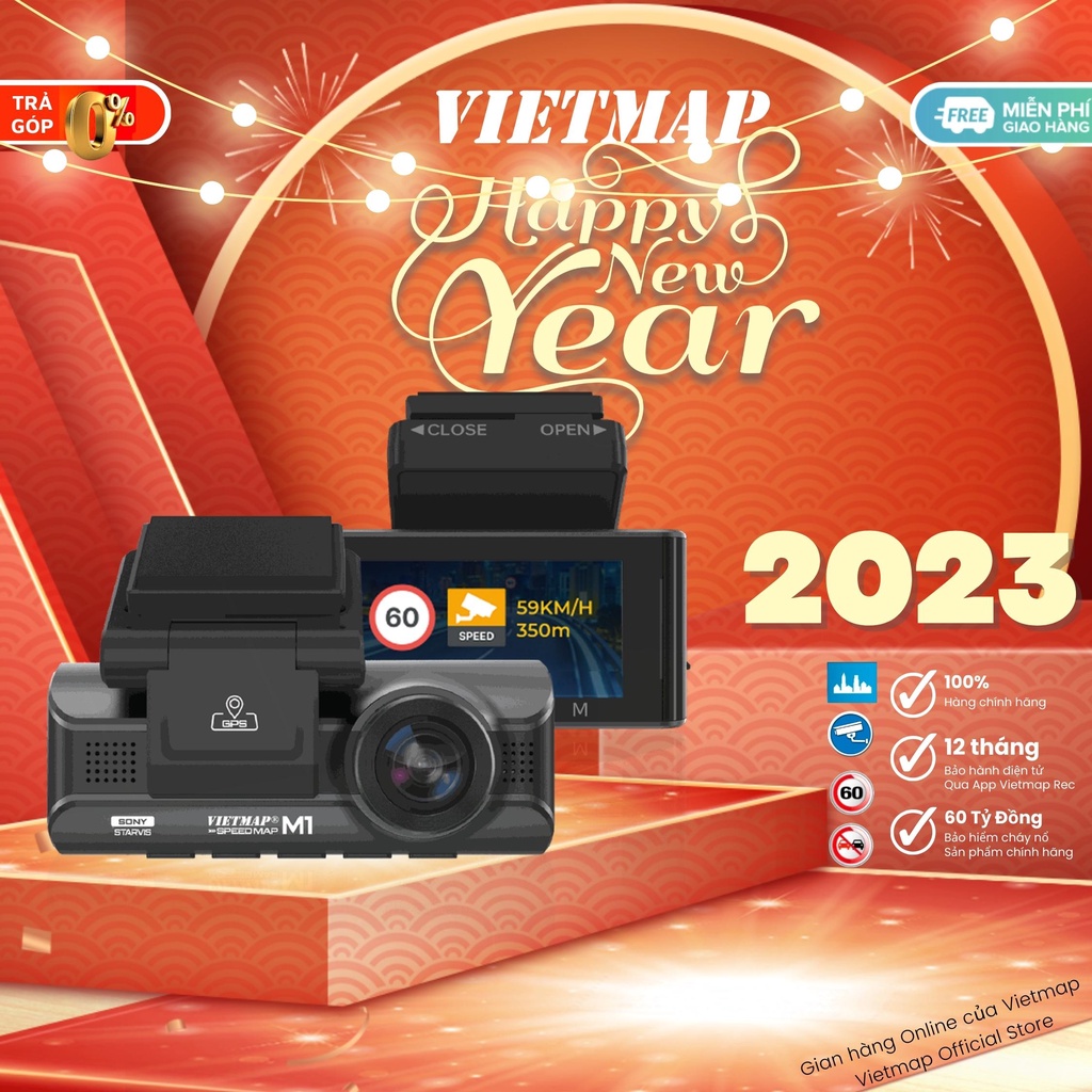 Camera Vietmap Speed Map M1 - Cảnh báo giao thông - Cảnh báo vượt tốc độ - Hàng chính hãng ...
