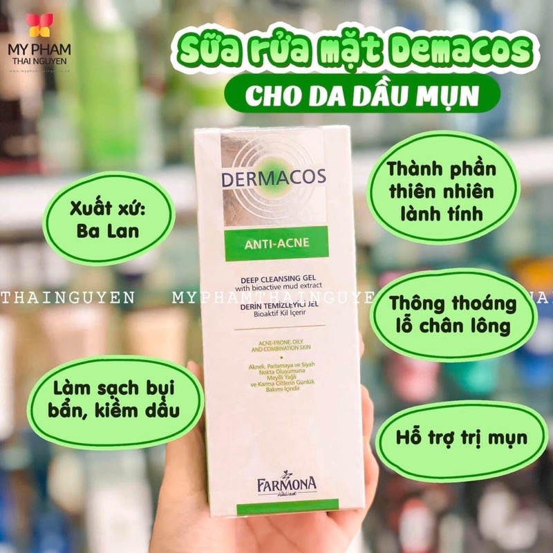 Sữa Rửa Mặt Dermacos Cho Da Dầu, Mụn - Anti Acne Deep Cleansing Gel ...