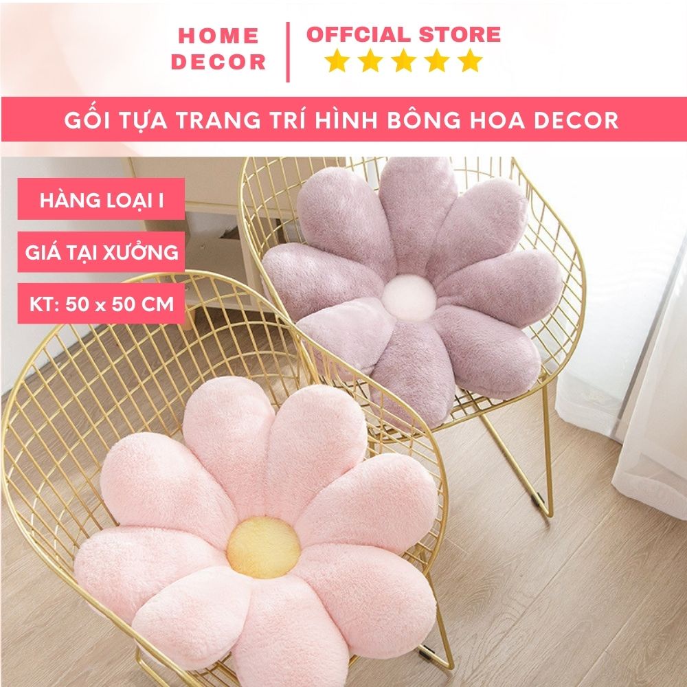 Gối bông hoa HOME DECOR đệm ngồi tựa lưng, trang trí sofa mềm mại xinh ...